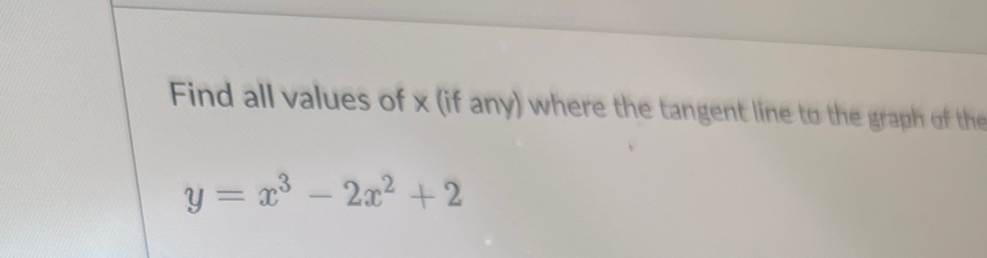 Solved Find all values of x (if any) ﻿where the tangent line | Chegg.com
