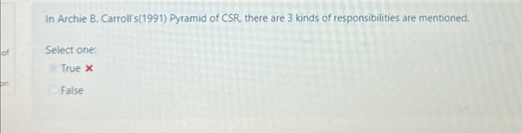 Solved In Archie B, ﻿Carroll's(1991) ﻿Pyramid of CSR, ﻿there | Chegg.com