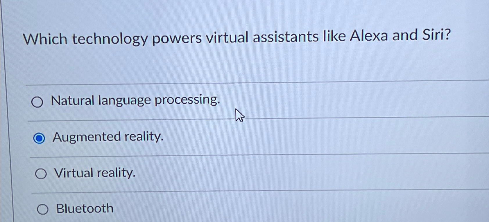 Solved Which technology powers virtual assistants like Alexa | Chegg.com