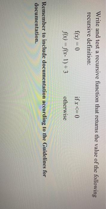 Solved Write And Test A Recursive Function That Returns The 5103
