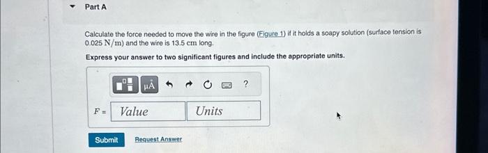 Solved Calculate the force needed to move the wire in the | Chegg.com