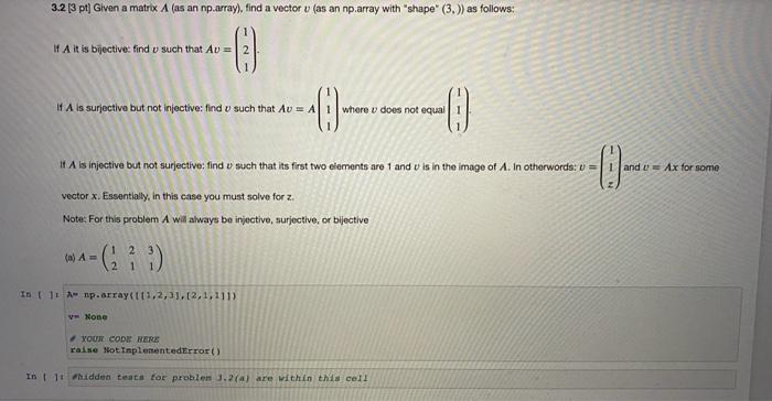 Solved Week 2: Linear Algebra In this assignment, you will | Chegg.com