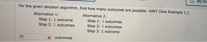 Solved For the giving decision algorithm, find how many | Chegg.com