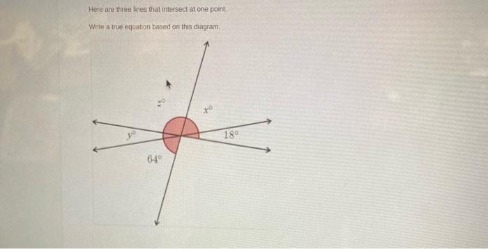 Solved Here are three lines that intersect at one point. | Chegg.com