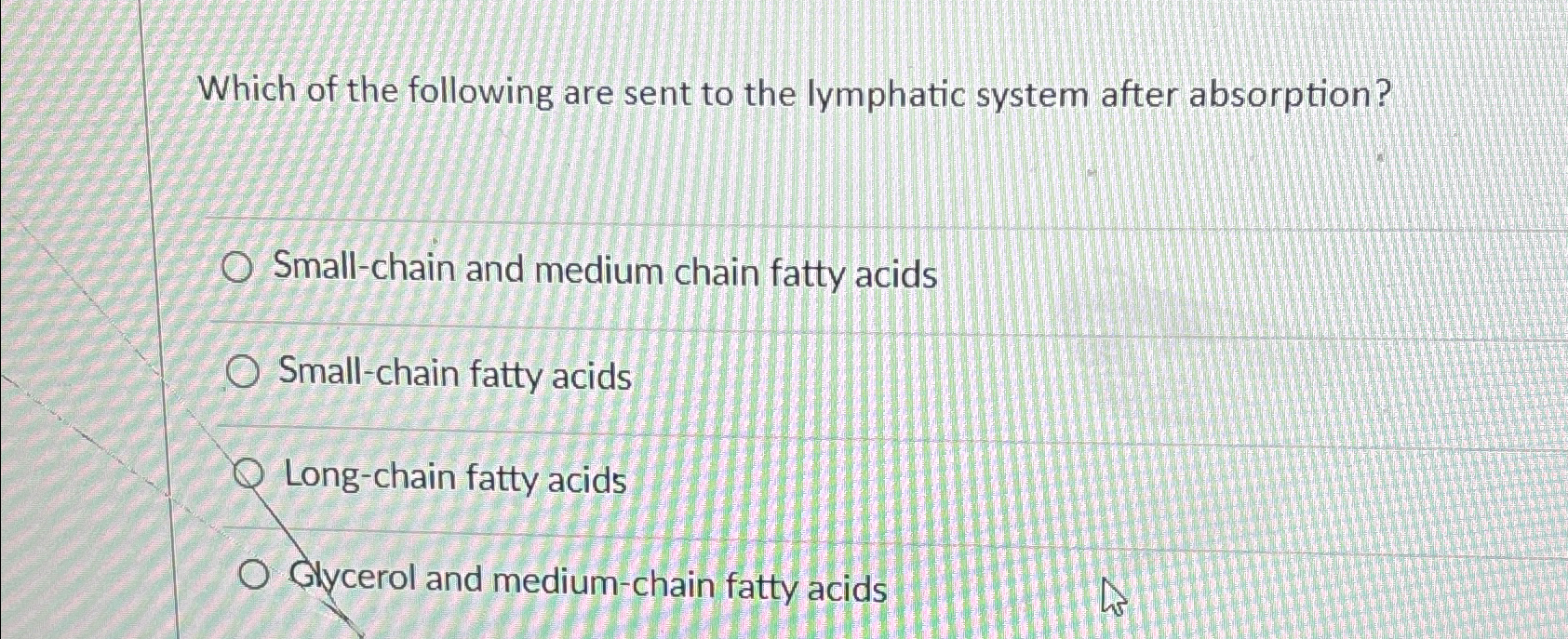 Solved Which of the following are sent to the lymphatic | Chegg.com