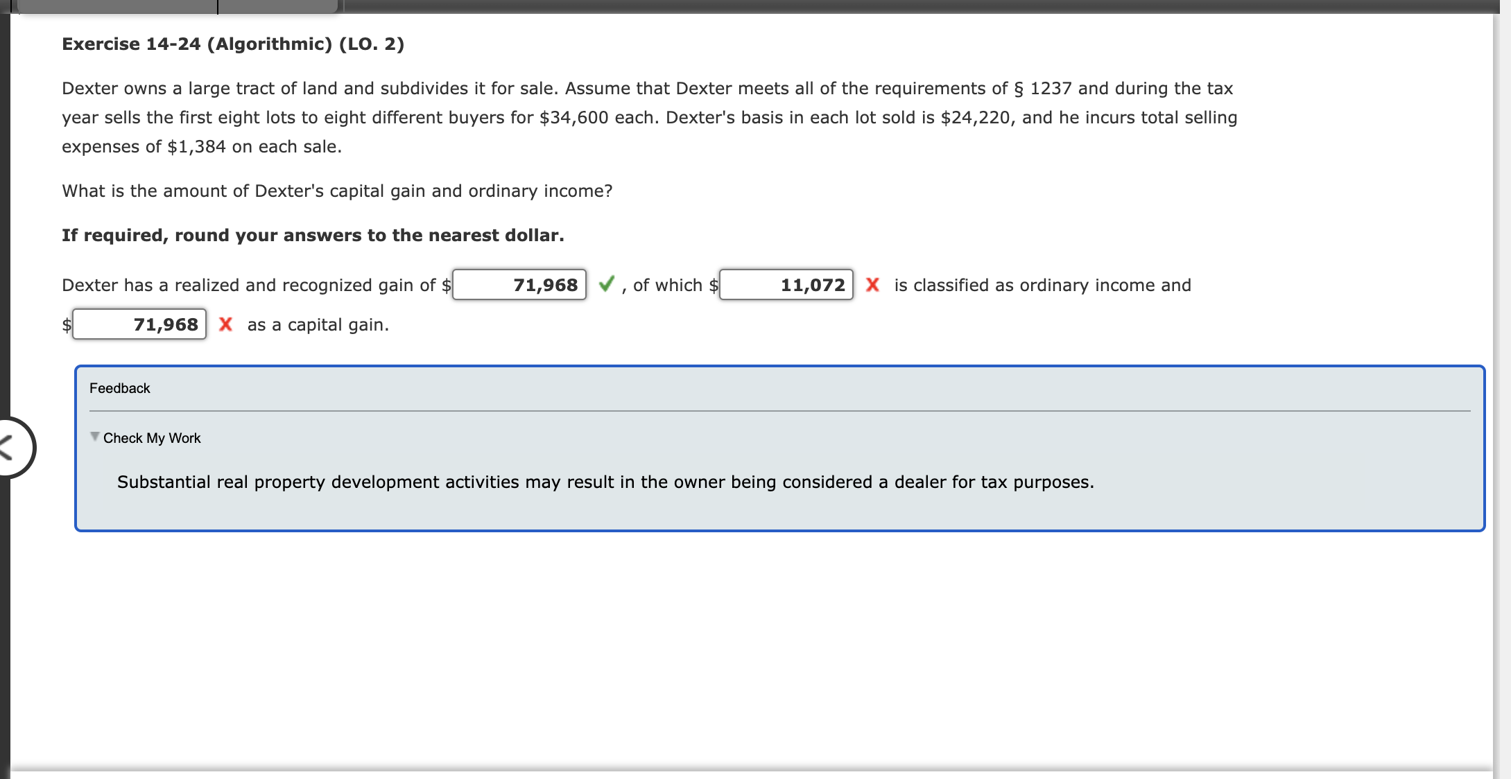 Solved Exercise 14-24 (Algorithmic) (L0. 2)Dexter owns a | Chegg.com