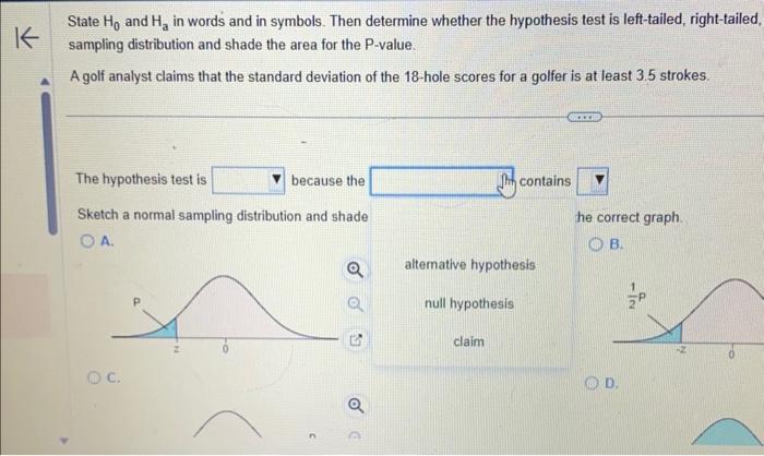 Solved State H0 and H2 in words and in symbols. Then | Chegg.com