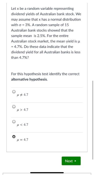 Solved Let x be a random variable representing dividend | Chegg.com