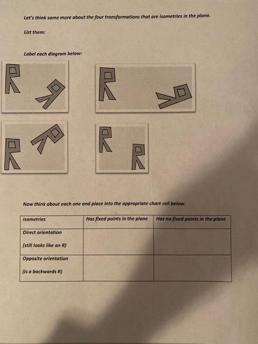 Solved Day 16 Glide Reflections 1. In the diagram below, | Chegg.com