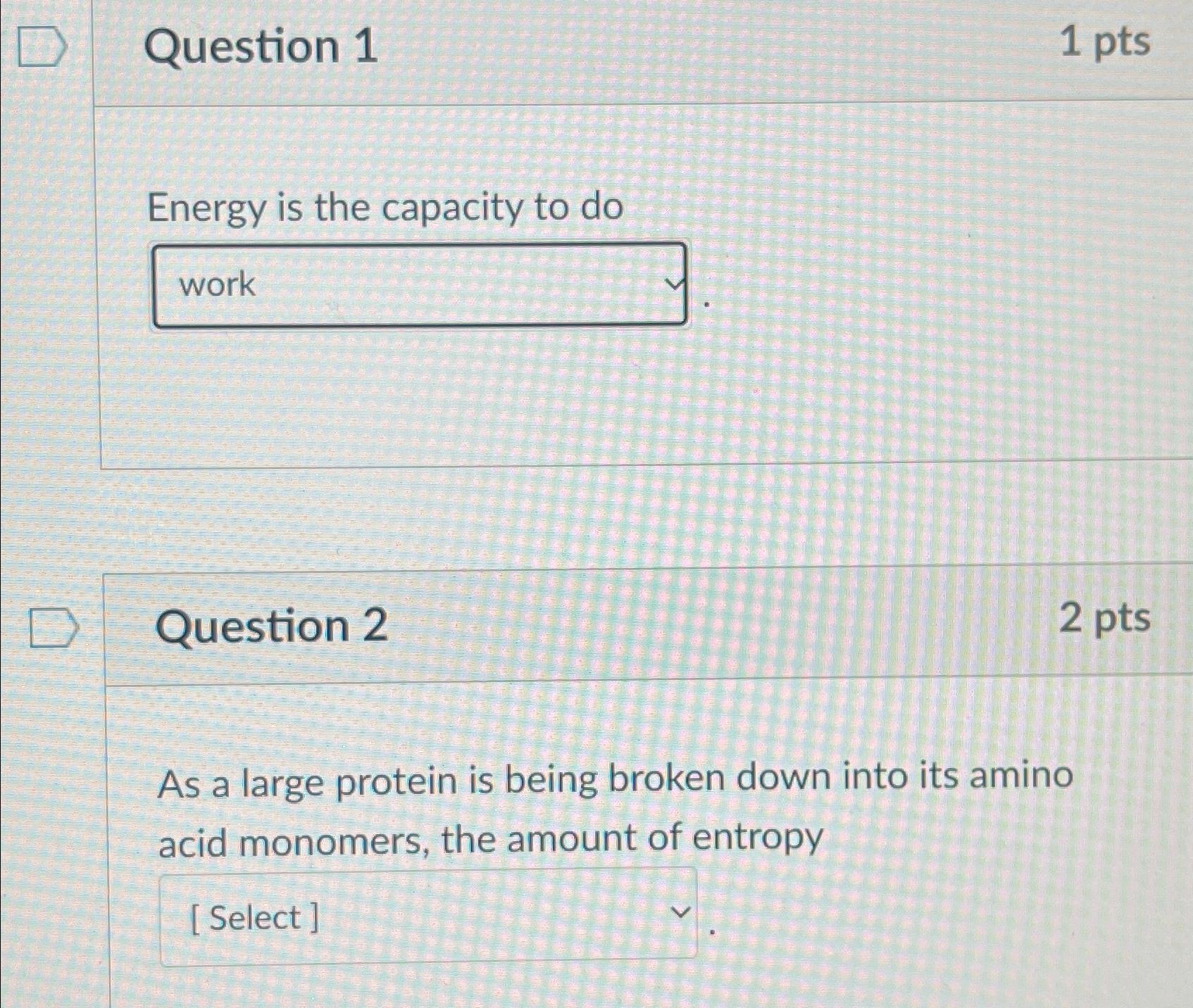 Solved Question 11 ﻿ptsEnergy is the capacity to doQuestion | Chegg.com
