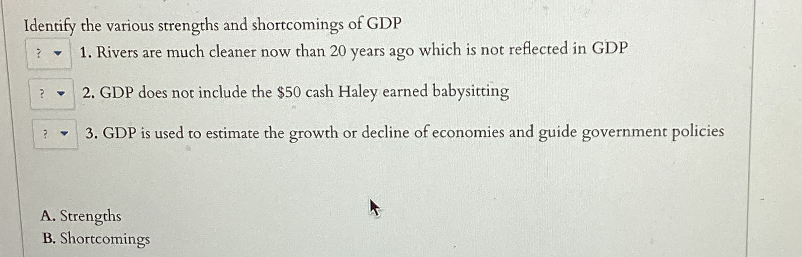 Solved Identify the various strengths and shortcomings of | Chegg.com