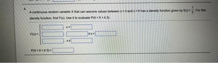 Solved A continuous random variable X that can assume values | Chegg.com