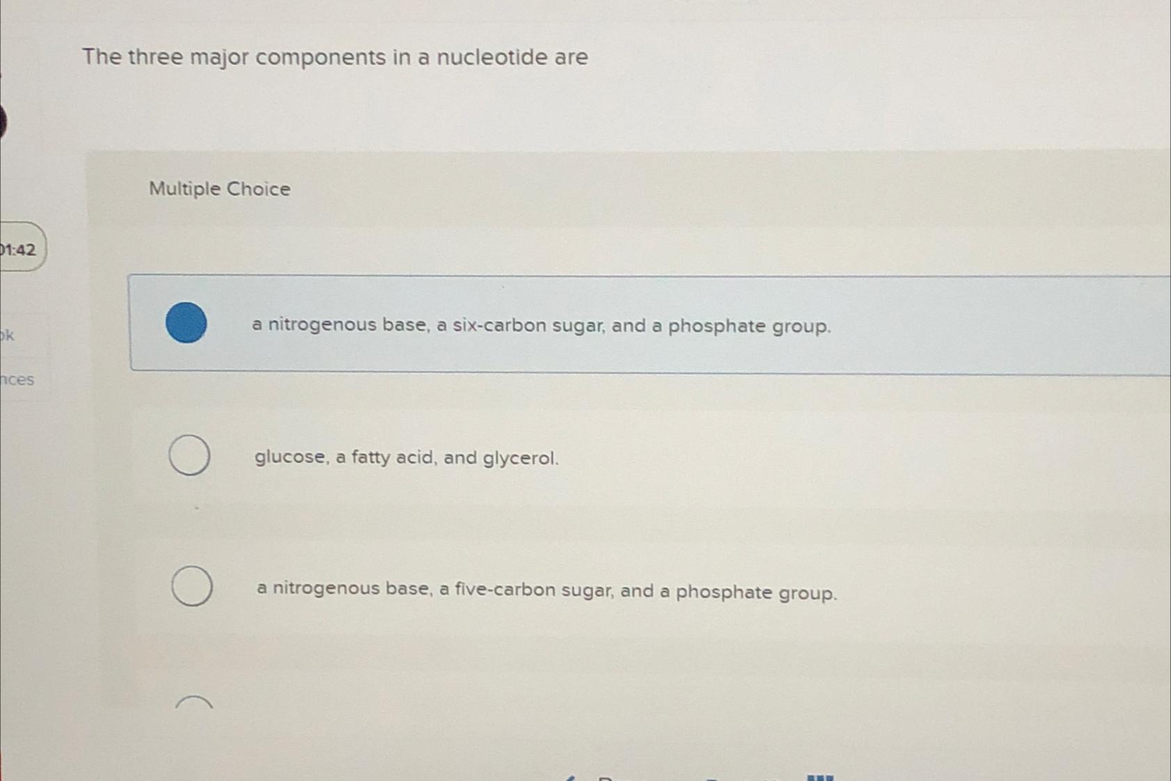 Solved The three major components in a nucleotide | Chegg.com