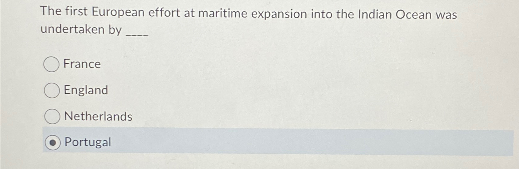 Solved The first European effort at maritime expansion into | Chegg.com