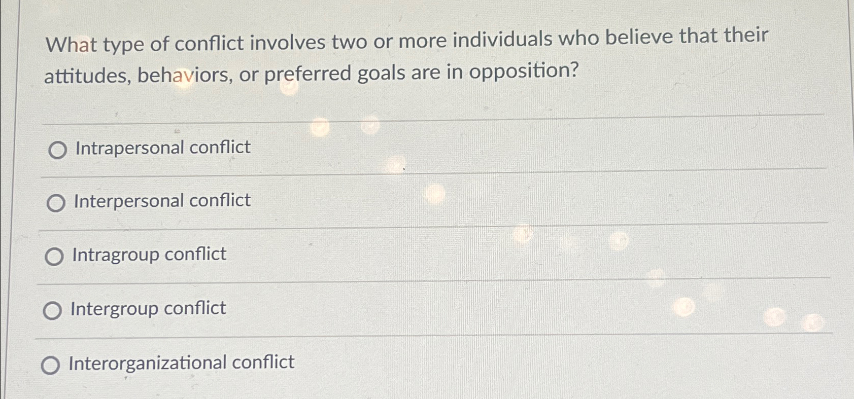 Solved What type of conflict involves two or more | Chegg.com