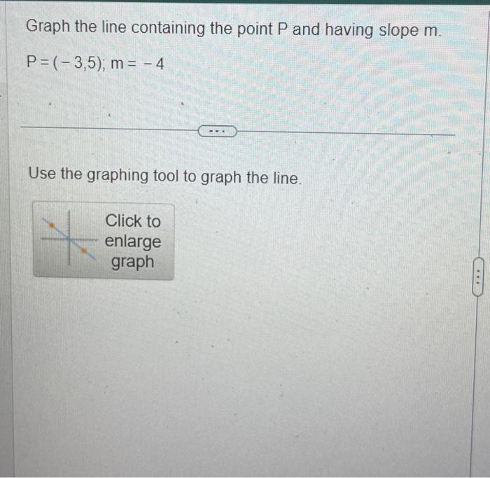 Solved Graph the line containing the point P and having | Chegg.com