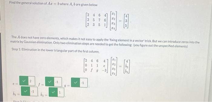 Solved linear algebra need help figuring out the rest of | Chegg.com