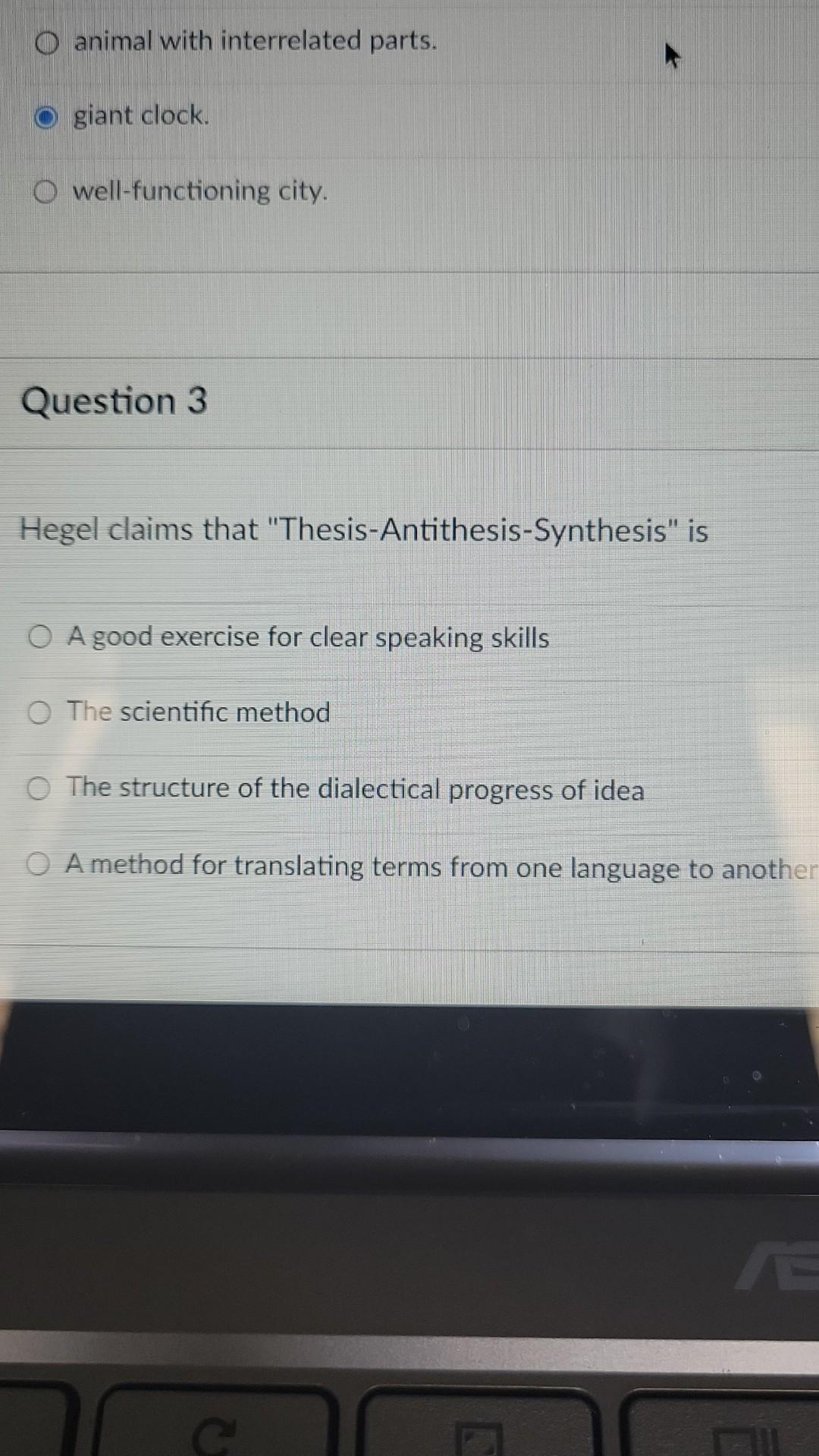 animal with interrelated parts. giant clock. | Chegg.com