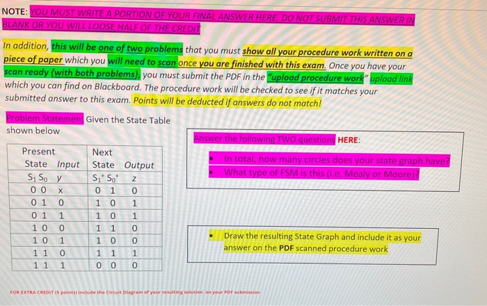 Solved NOTE: YOU MUST WRITE A PORTION OF YOUR FINAL ANSWER | Chegg.com