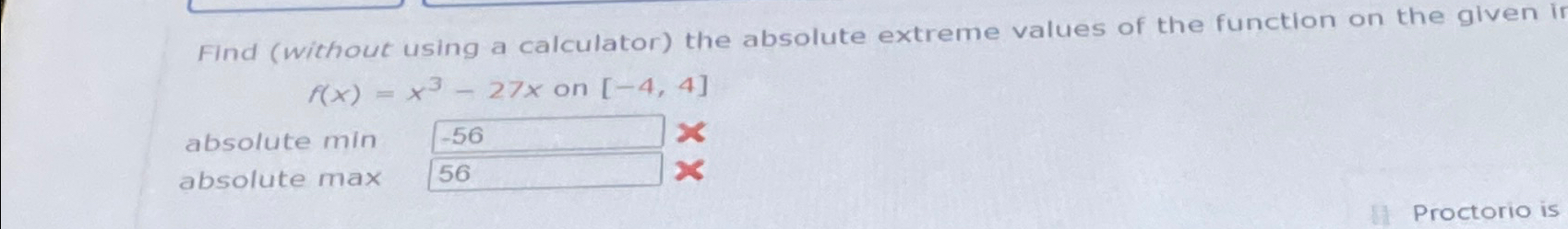 Solved Find (without using a calculator) ﻿the absolute | Chegg.com