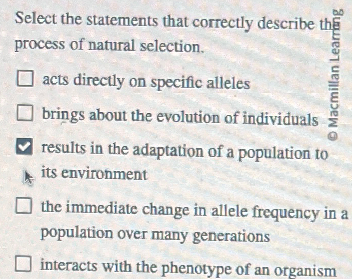 Solved Select the statements that correctly describe process | Chegg.com