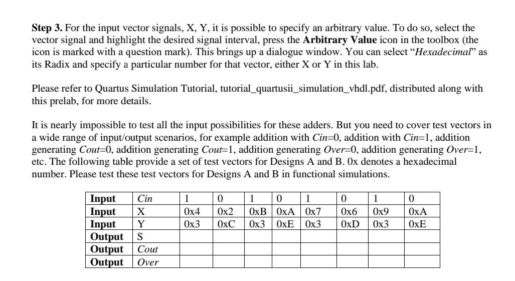 In this lab, you will use the Quartus II software | Chegg.com
