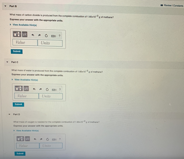 Solved Review Constants Part B of methane? What mass of | Chegg.com Solved Review Constants Part B of methane? What mass of | Chegg.com