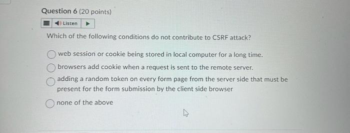 Solved Which of the following attack signature is not an | Chegg.com