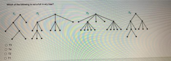 Solved Which of the following is not a full m-ary tree? TAA | Chegg.com