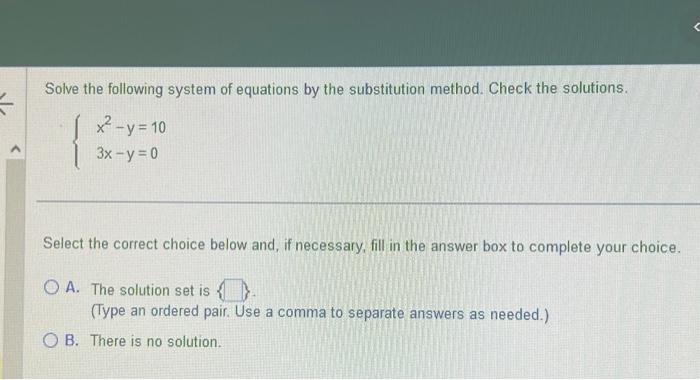 Solved Solve the following system of equations by the | Chegg.com