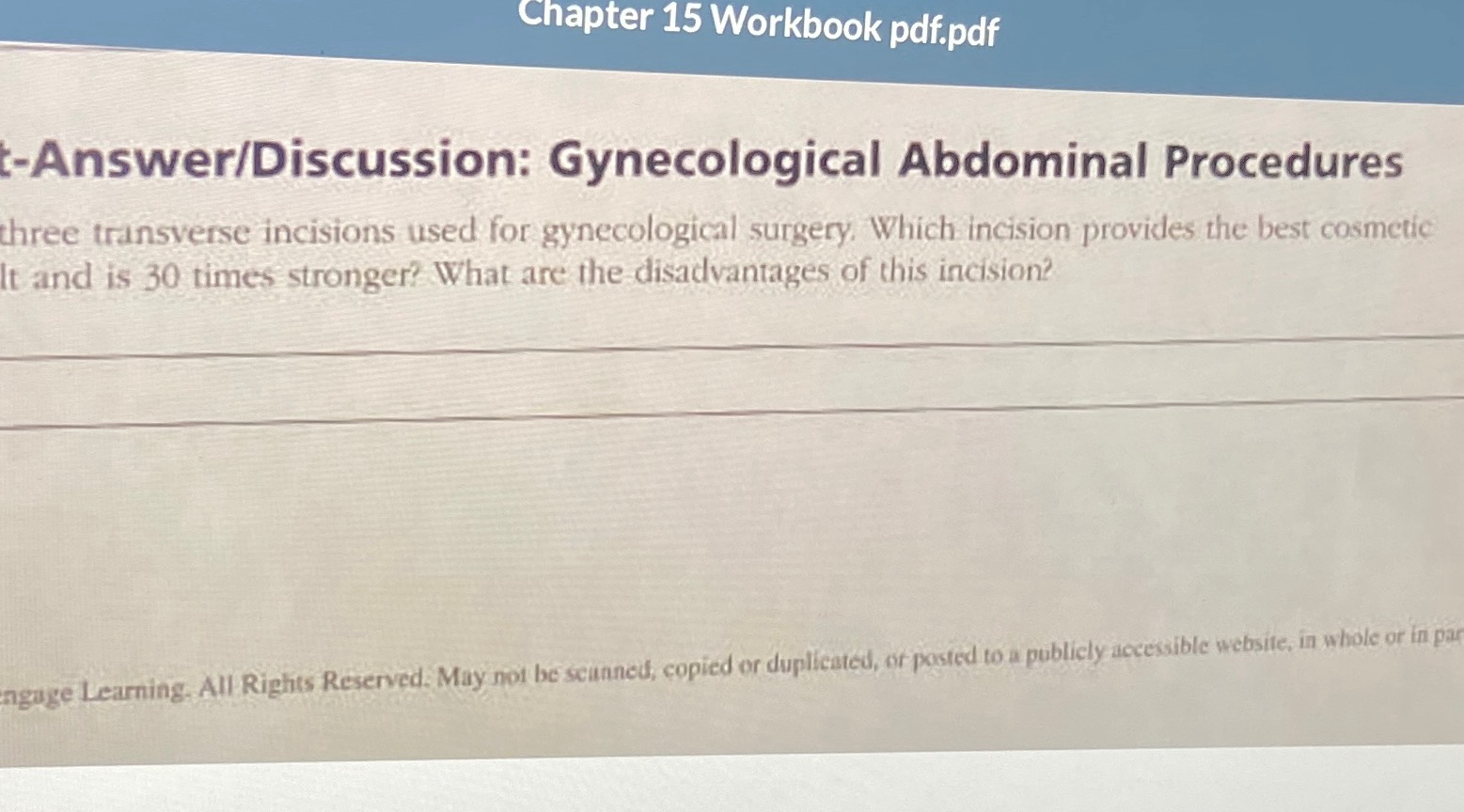 Solved Chapter 15 ﻿Workbook pdf.pdf-Answer/Discussion: | Chegg.com
