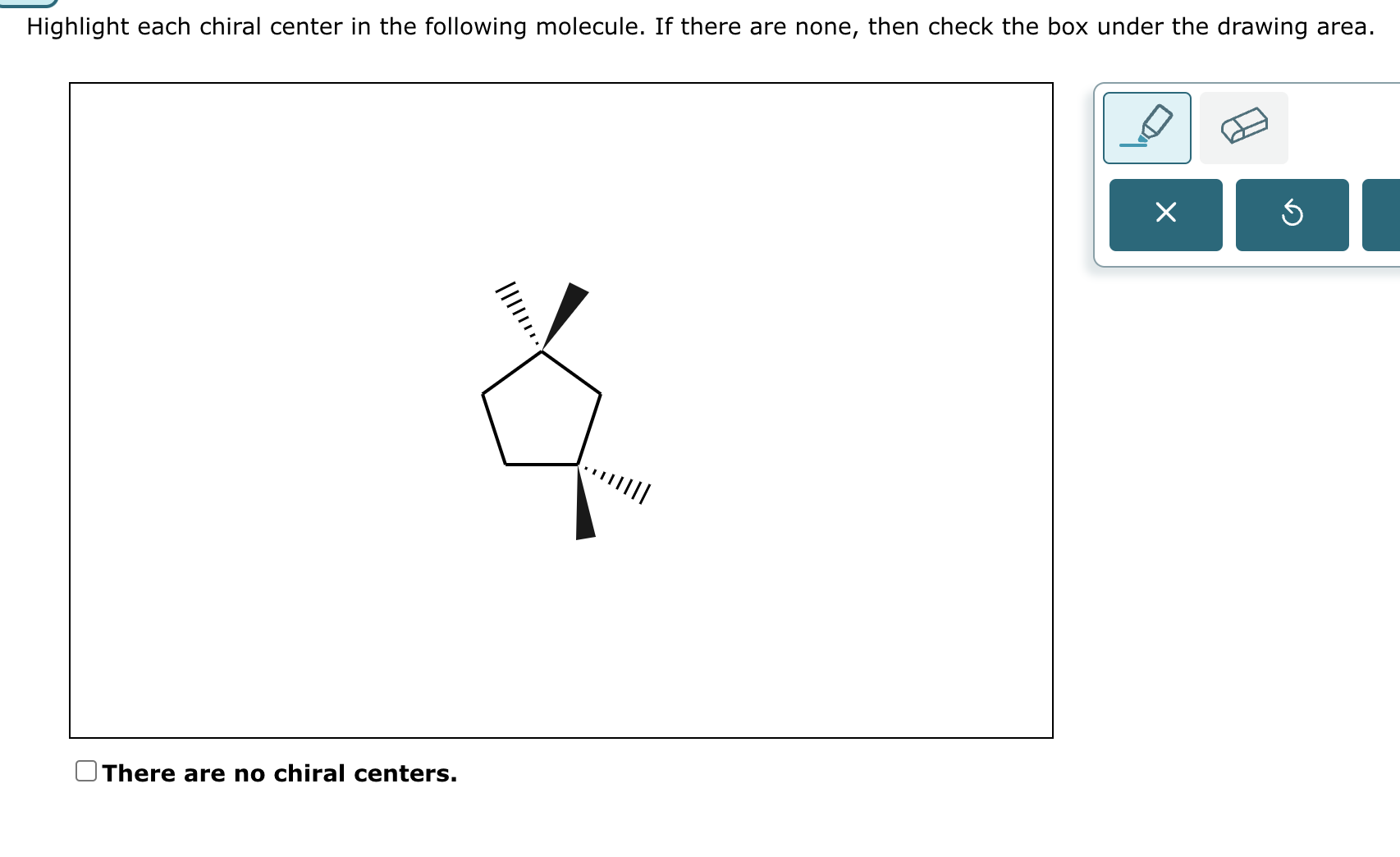 Highlight each chiral center in the following | Chegg.com