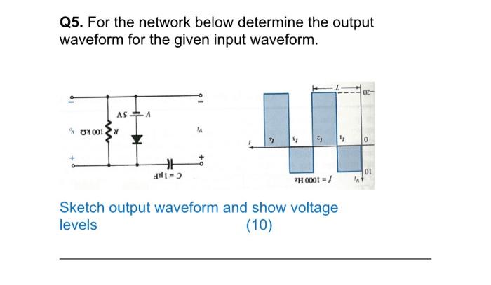 Solved Q5. For the network below determine the output | Chegg.com Solved Q5. For the network below determine the output | Chegg.com