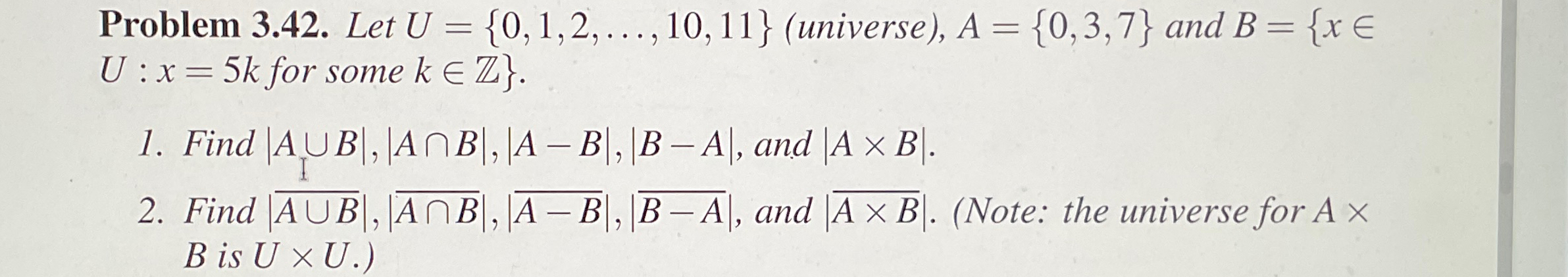 Solved Problem 3.42. ﻿Let | Chegg.com