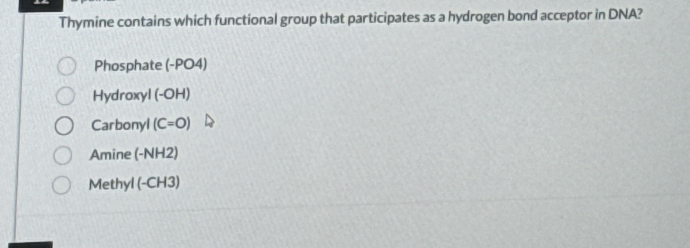 Solved Thymine contains which functional group that | Chegg.com