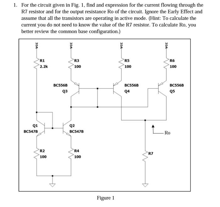 Solved 1. For the circuit given in Fig. 1, find and | Chegg.com