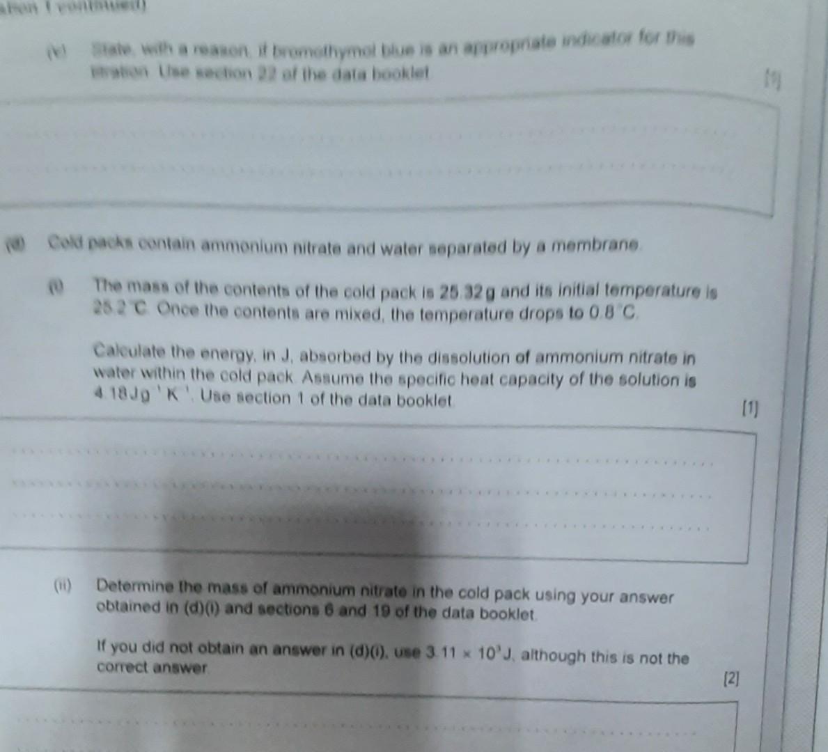Solved (iii) The absolute uncertainty in mass of the | Chegg.com