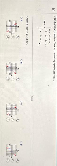 Solved Graph the following function. Check your result using | Chegg.com