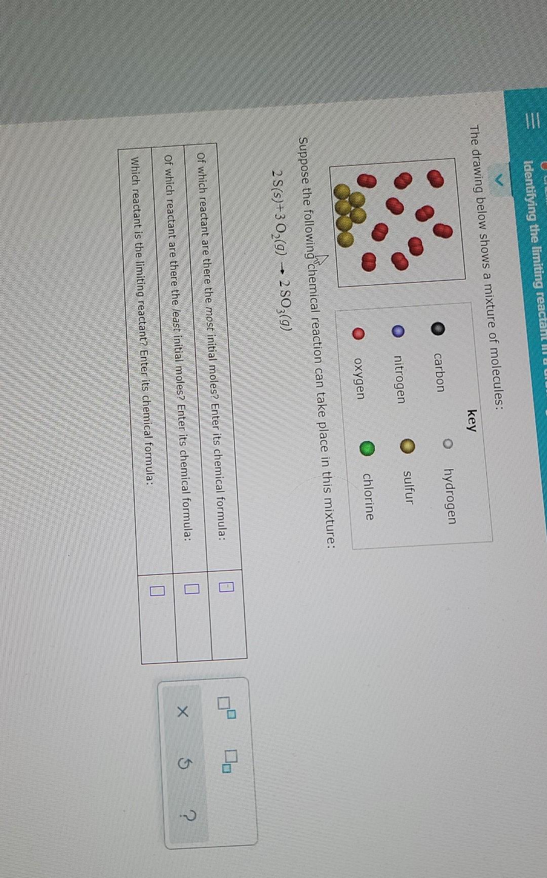 Solved Identifying the limiting reactant Il a ull The | Chegg.com