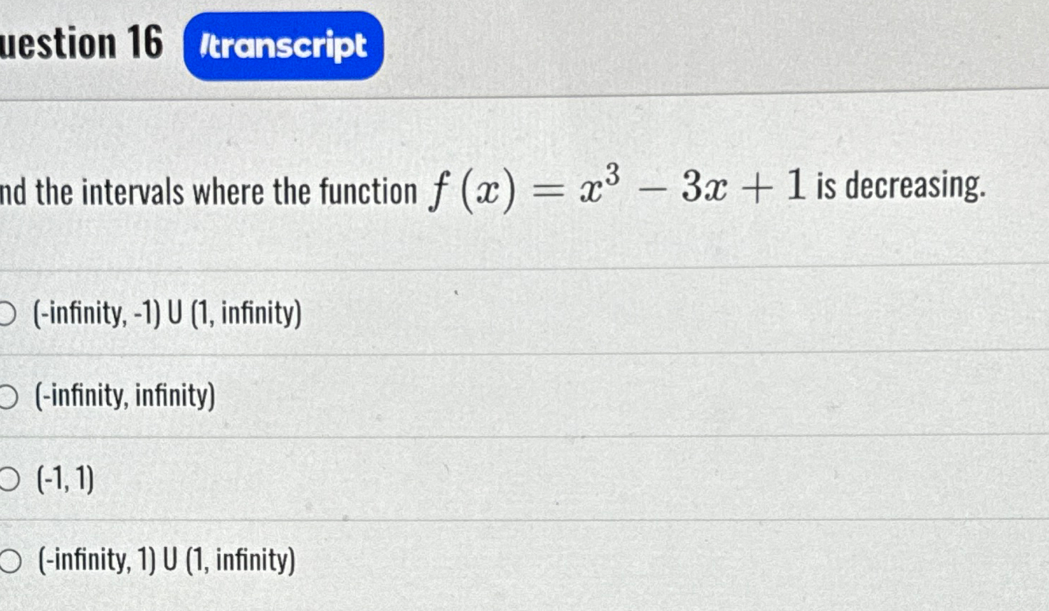 Solved uestion 16nd the intervals where the function | Chegg.com