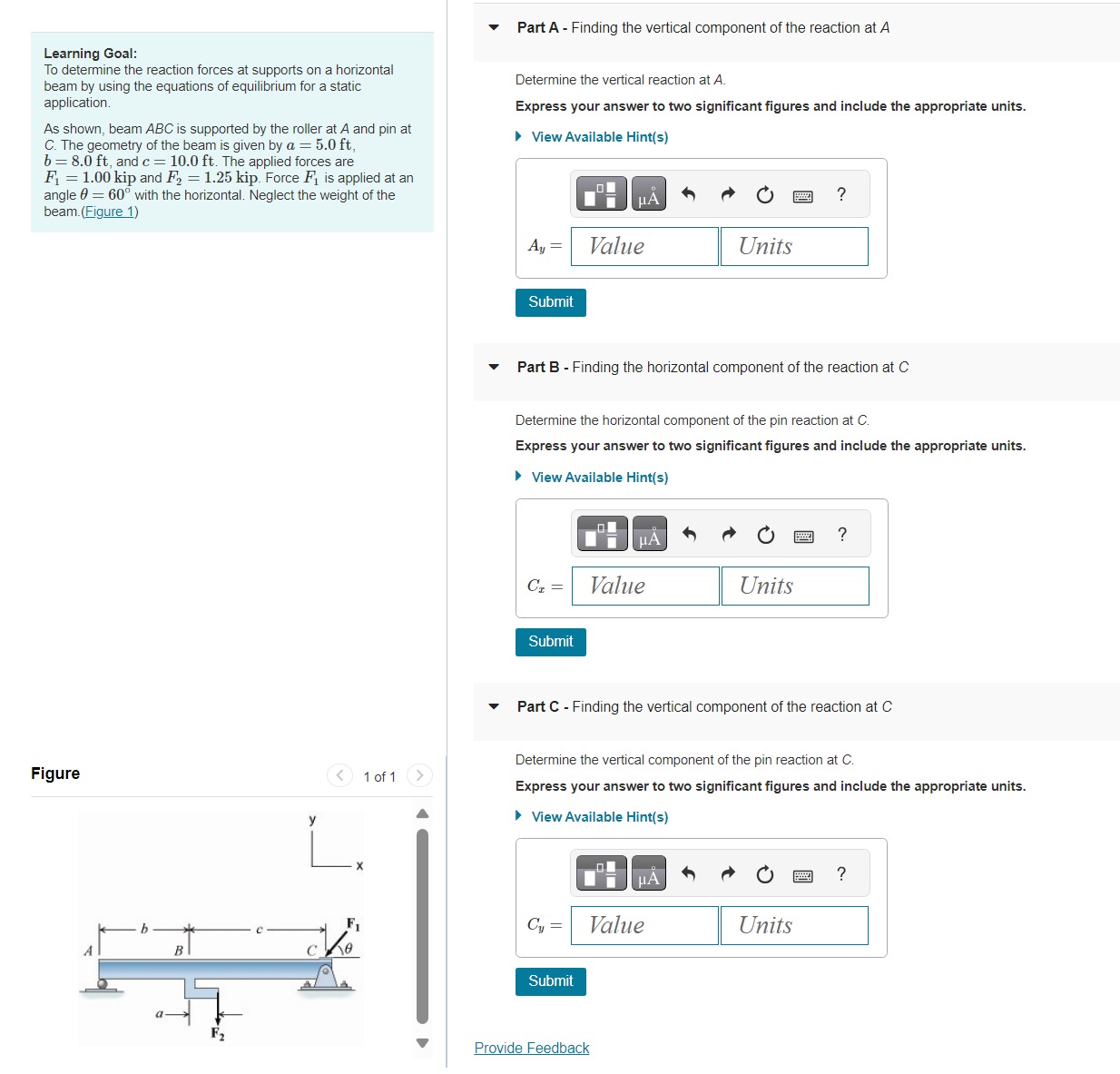 Solved Part A - ﻿Finding the vertical component of the | Chegg.com