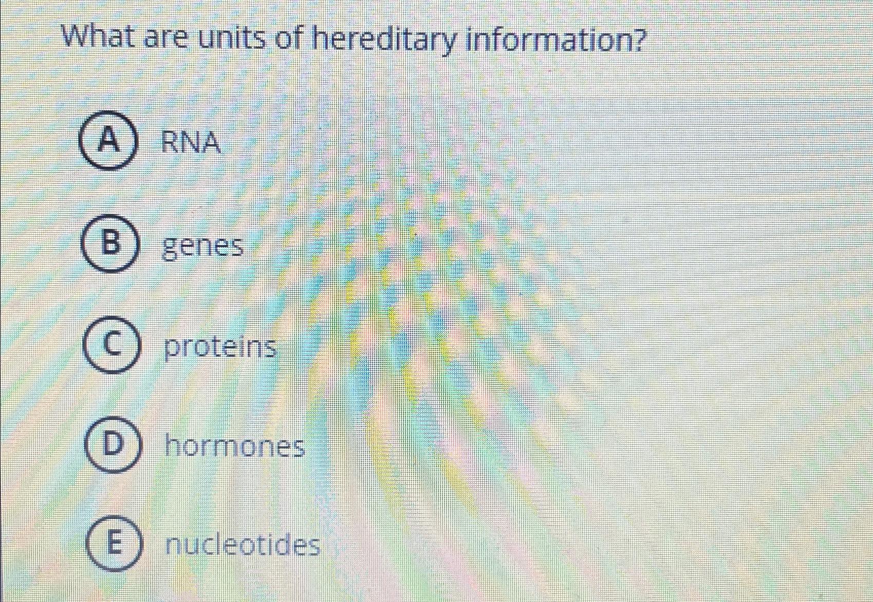 Solved What are units of hereditary | Chegg.com
