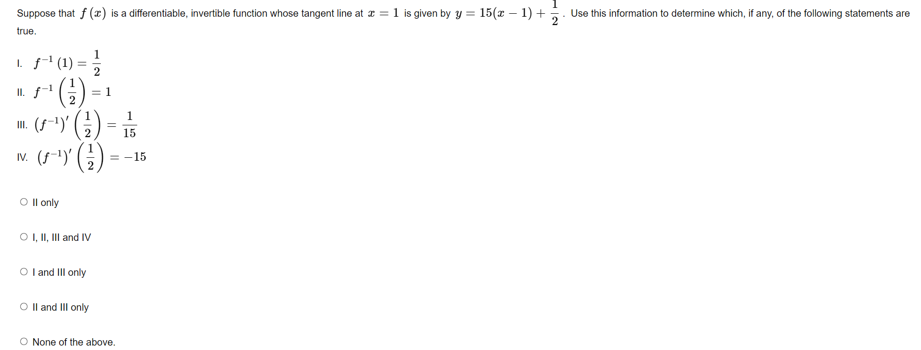 Solved Suppose that f(x) ﻿is a differentiable, invertible | Chegg.com