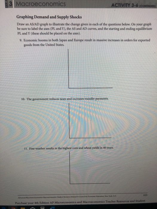 Solved 3 Macroeconomics ACTIVITY 3-6 (CONTINUED) Graphing | Chegg.com