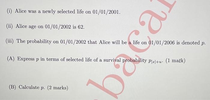 Solved 3. For a select and ultimate mortality table with a | Chegg.com