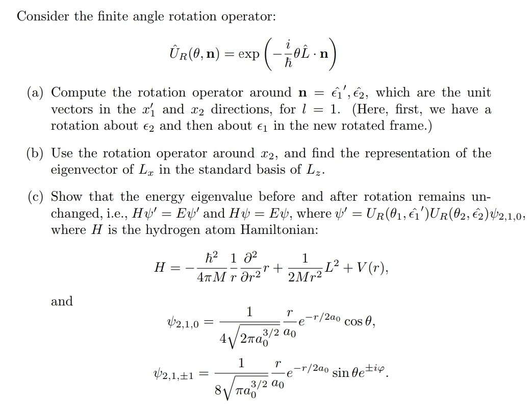 Solved Consider the finite angle rotation | Chegg.com
