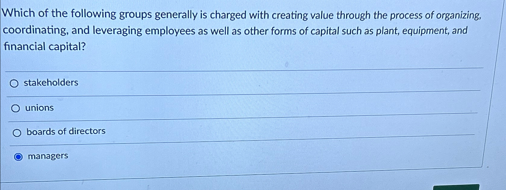 Solved Which of the following groups generally is charged | Chegg.com