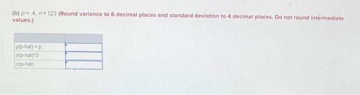 Solved In each of the following cases, find the mean, | Chegg.com