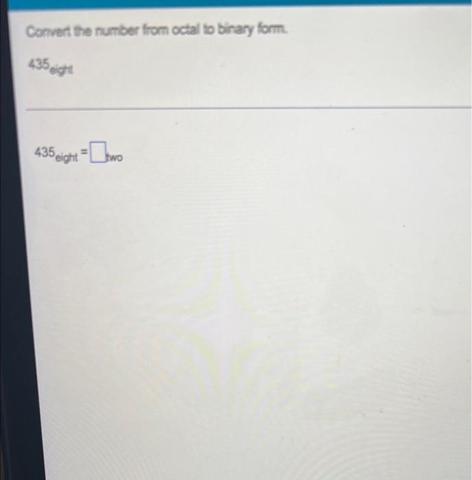 Solved Convert the following number from decimal form to the | Chegg.com