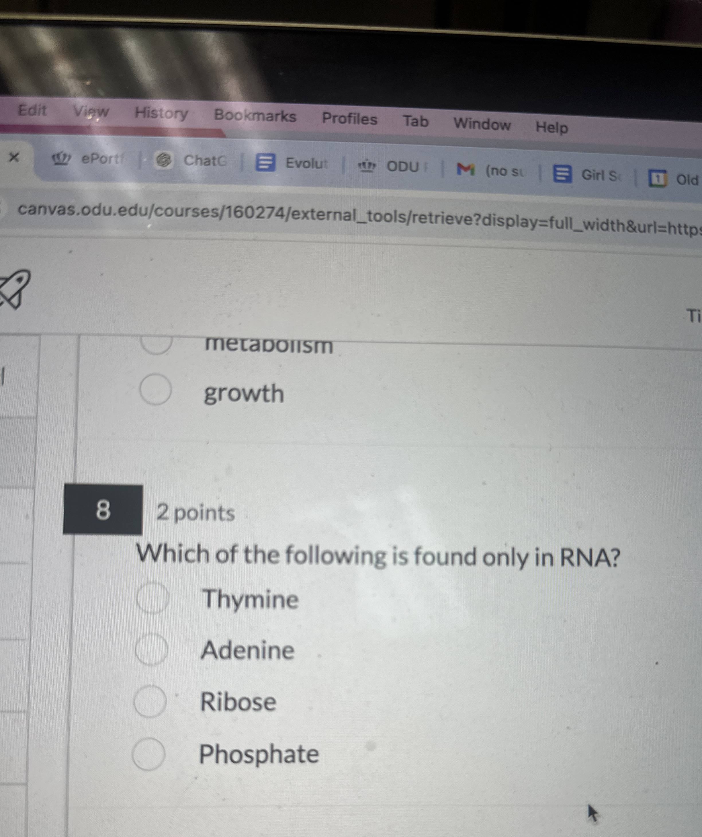 Solved 2 ﻿pointsWhich of the following is found only in | Chegg.com